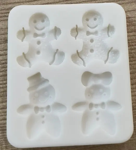 Christmas Gingerbread Theme Silicone Mold – Baking Treasures Bake Shop