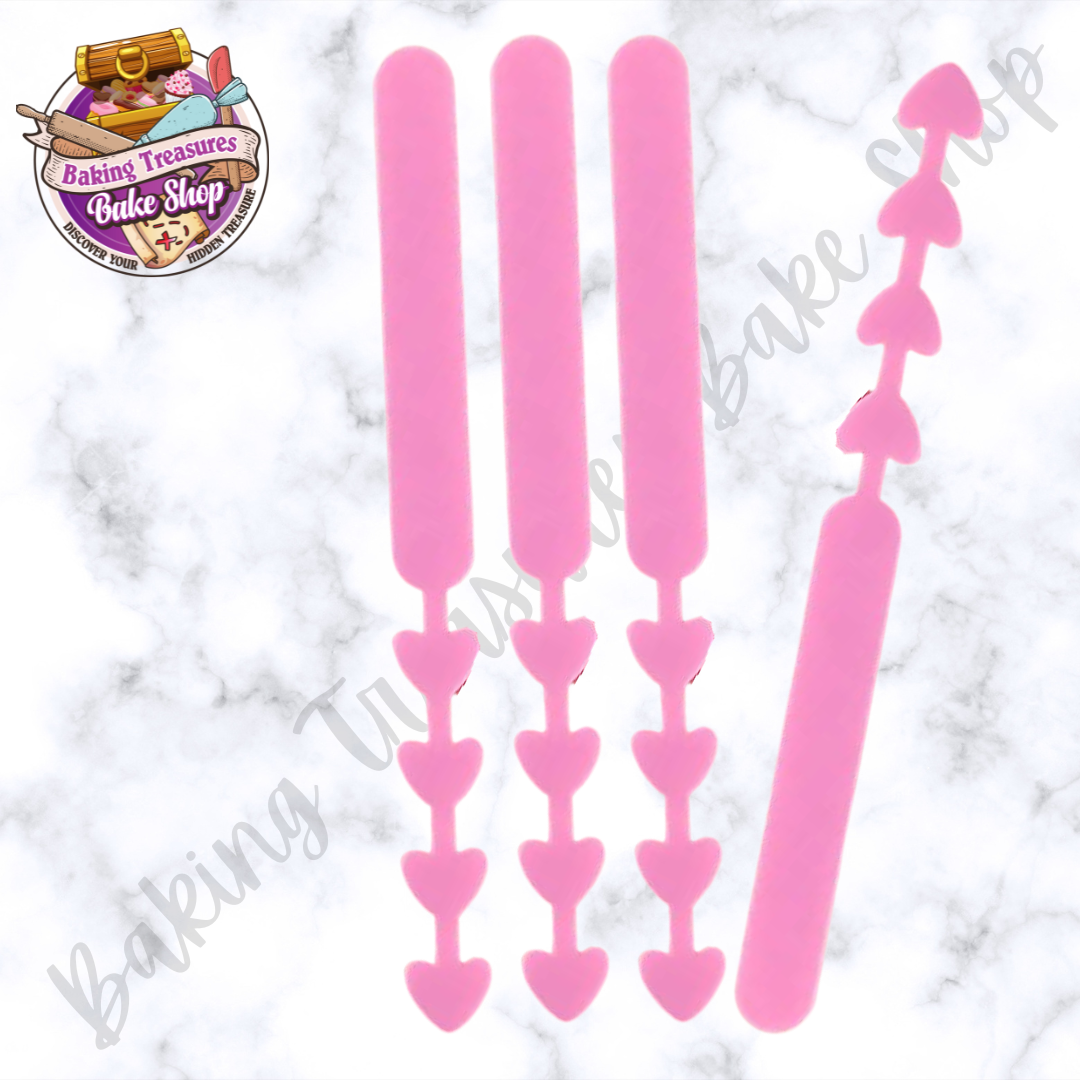 Acrylic Popsicle Sticks- Pink Hearts – Baking Treasures Bake Shop