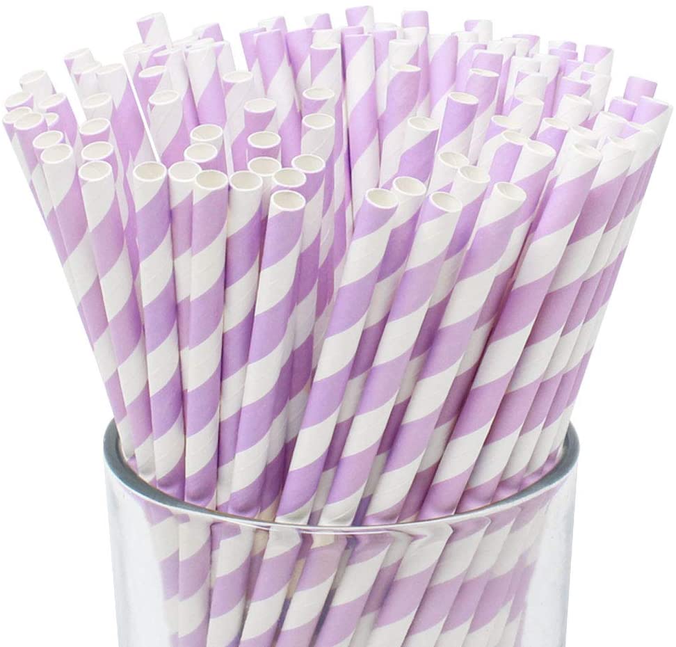 Lavender SPIRAL PAPER STRAWS – Baking Treasures Bake Shop