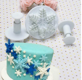 3 pc Snowflake PLUNGERS – Baking Treasures Bake Shop