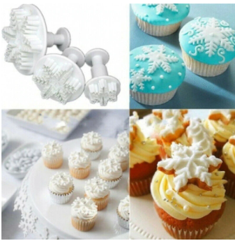 3 pc Snowflake PLUNGERS – Baking Treasures Bake Shop